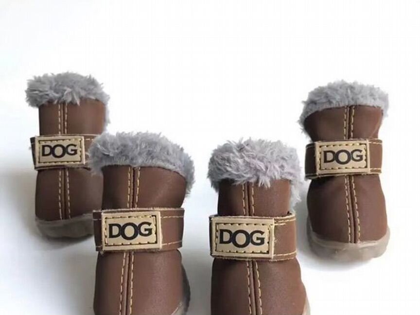 Демисезонные зимние ботинки для собаки