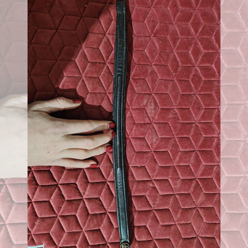 Налобник для лошади чёрный