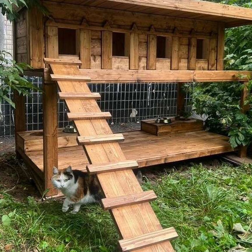 Кошачий домик будка для кошек новая