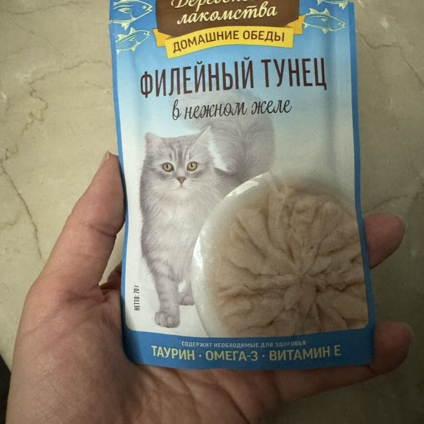 Деревенские лакомства для кошек филейный тунец