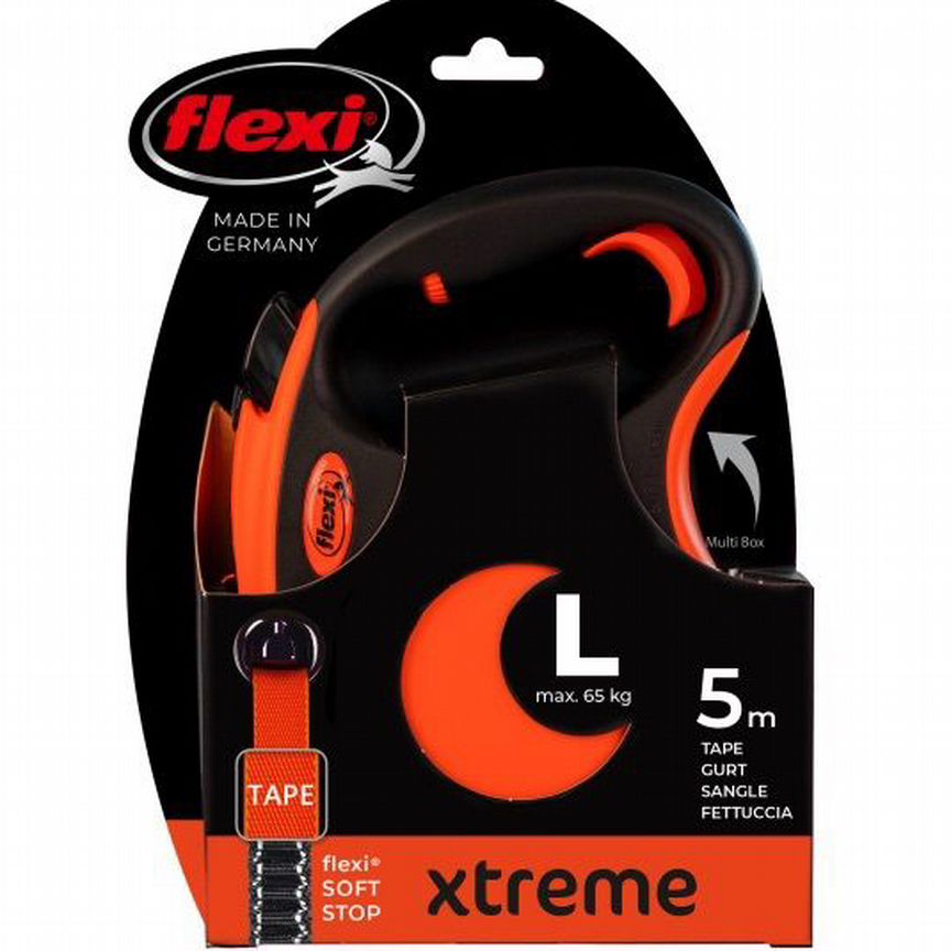 Поводок-рулетка Flexi Xtreme tape L, 5м, 65 кг