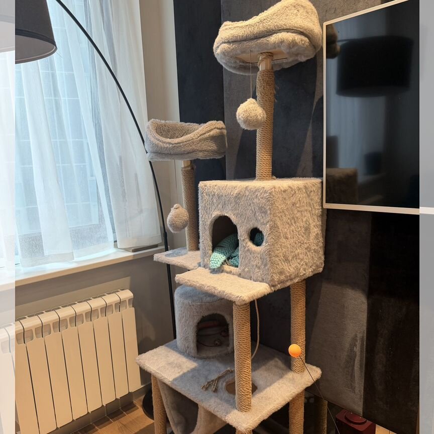 Когтеточка домик для кошки бу