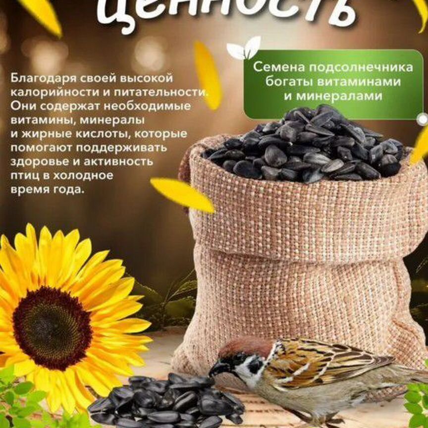 Семечки для птиц 1 кг