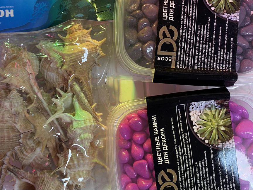 Ракушки для аквариумановые и камешки в подарок