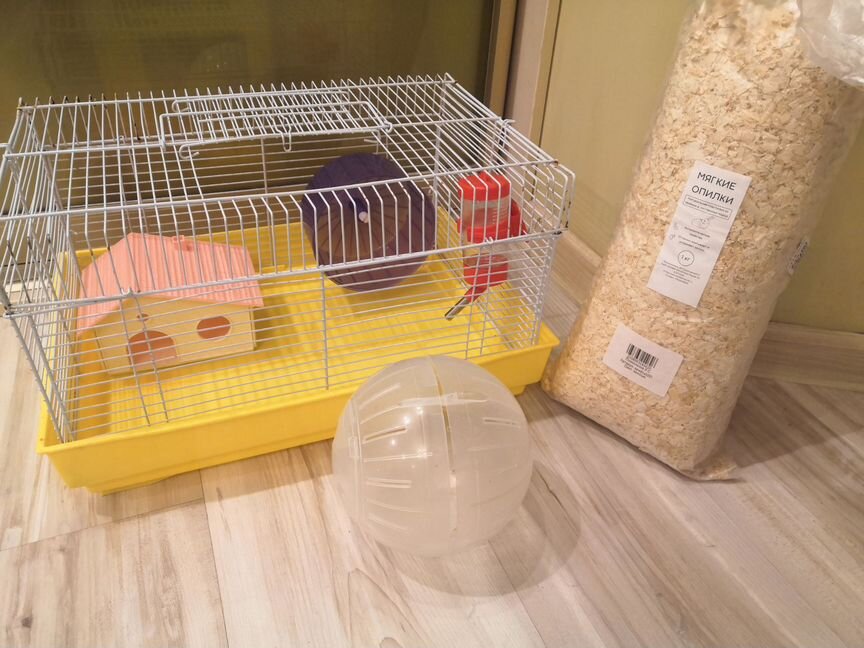 Клетка, домик, колесо, шар, поильник для грызунов