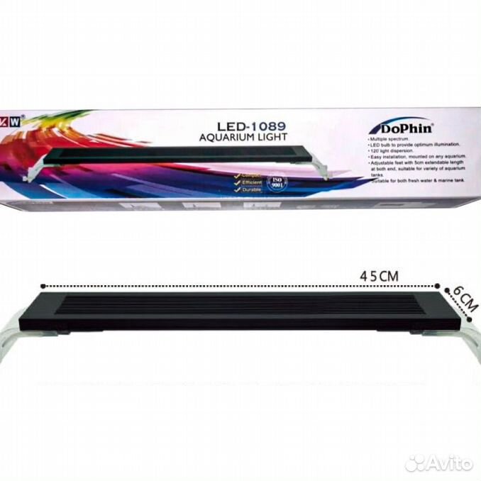 Лампа аквариумная dophin LED-1089 (45 - 53 см)