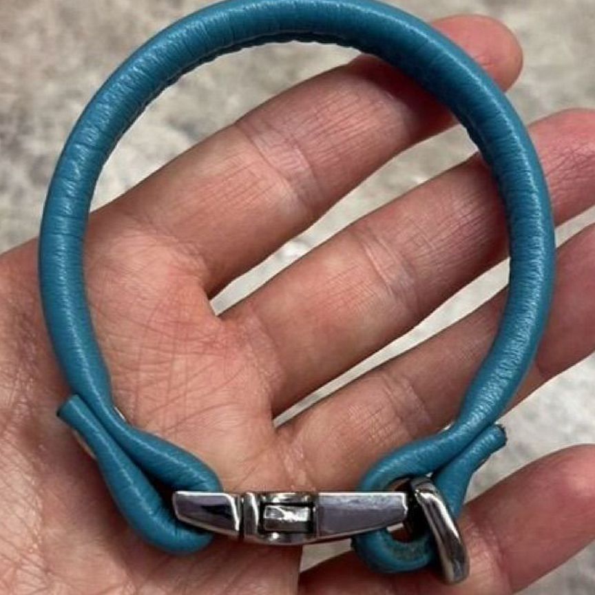 Ошейник для собак кожаный круглый (новый)