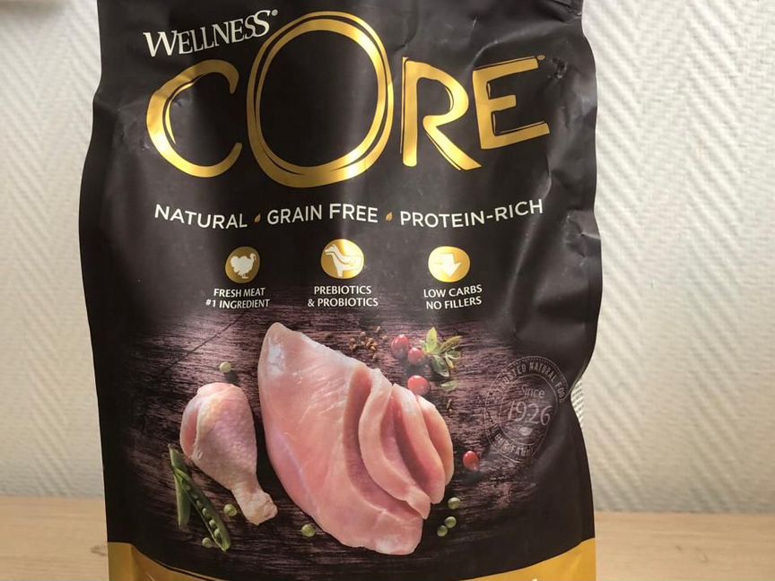 Сухой корм core Индейка с курицей для пожилых соба