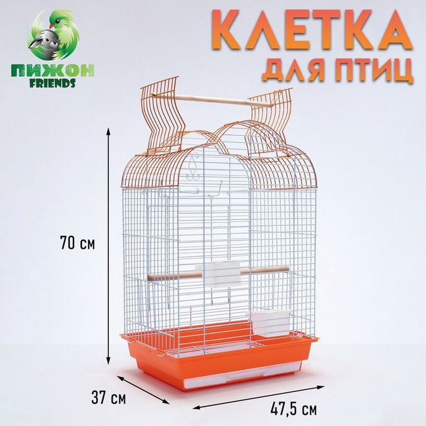 Клетка для птиц Bd-3/1o, раскрывающаяся крыша, 47