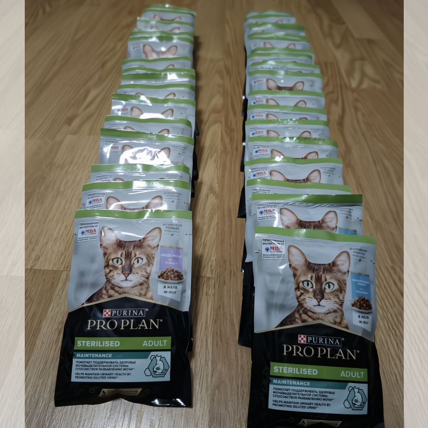 Корм для кошек pro plan sterilised 40 паучей