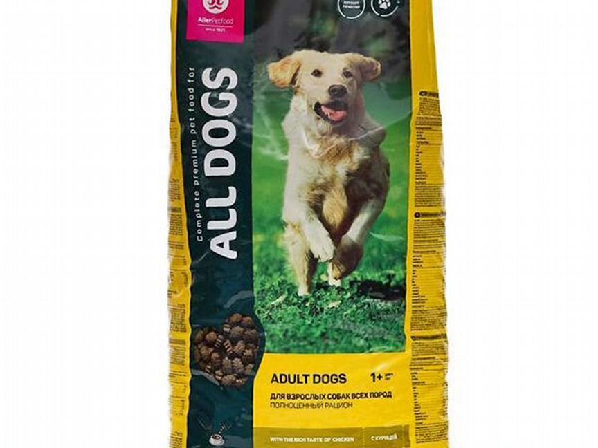 Корм All Dogs все вкусы для взрослых собак 20 кг
