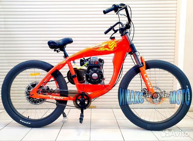 Фэтбайк 26" с веломотором Lifan оранжевый, Новое купить в Москве | Авито