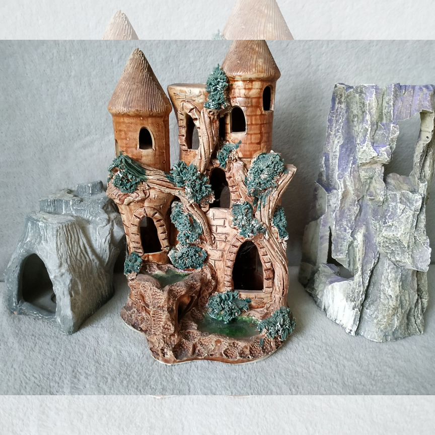 Декорации для аквариума замок