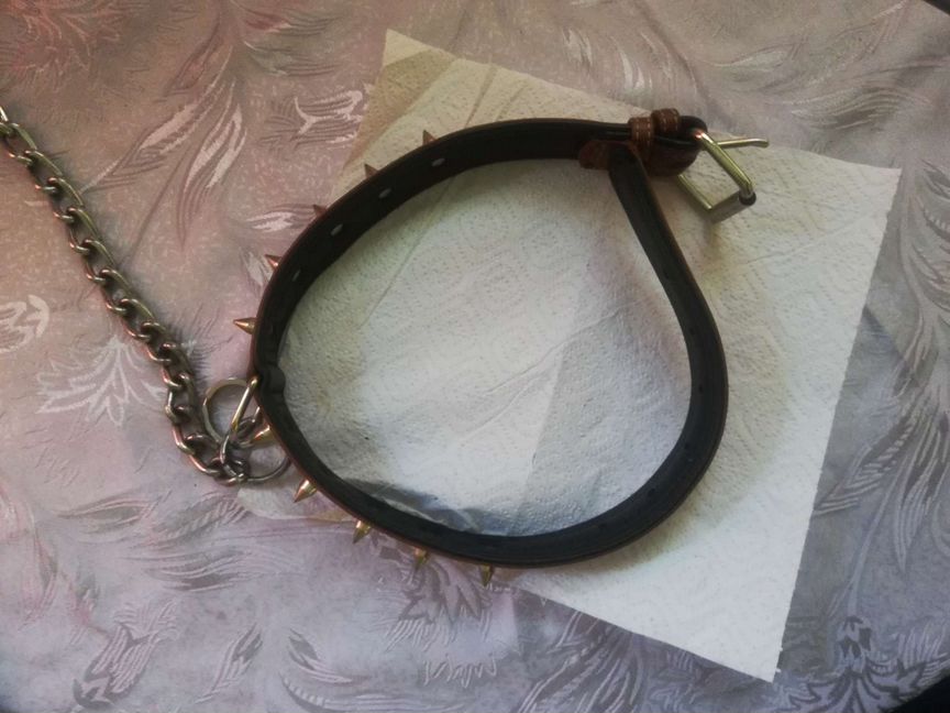 Ошейник строгий из кожи