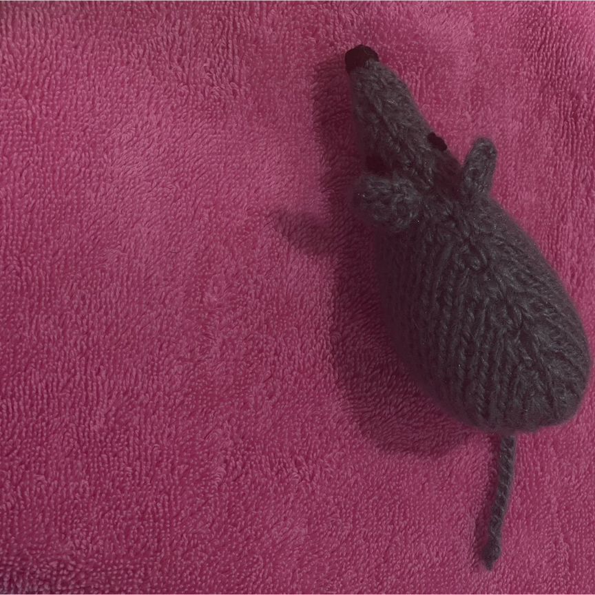 Вязаная мышка, игрушка для животных