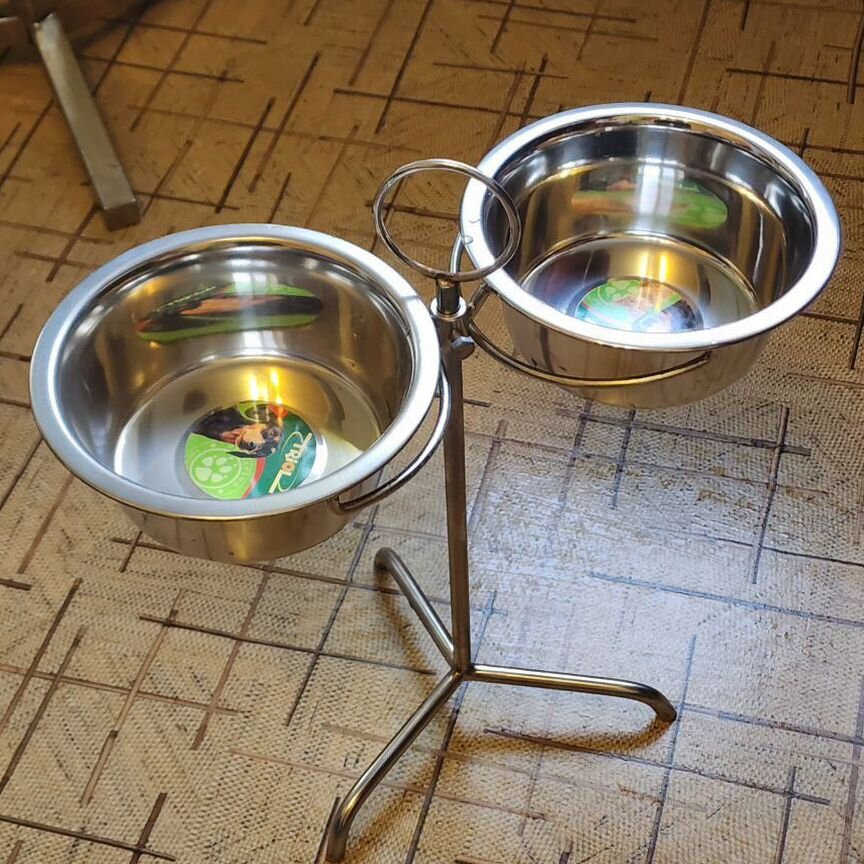 Подставки под миски для собак из нержавеющей стали