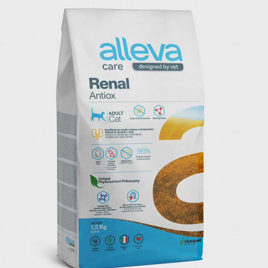 Новый корм Alleva Renal Antiox Сухой для кошек