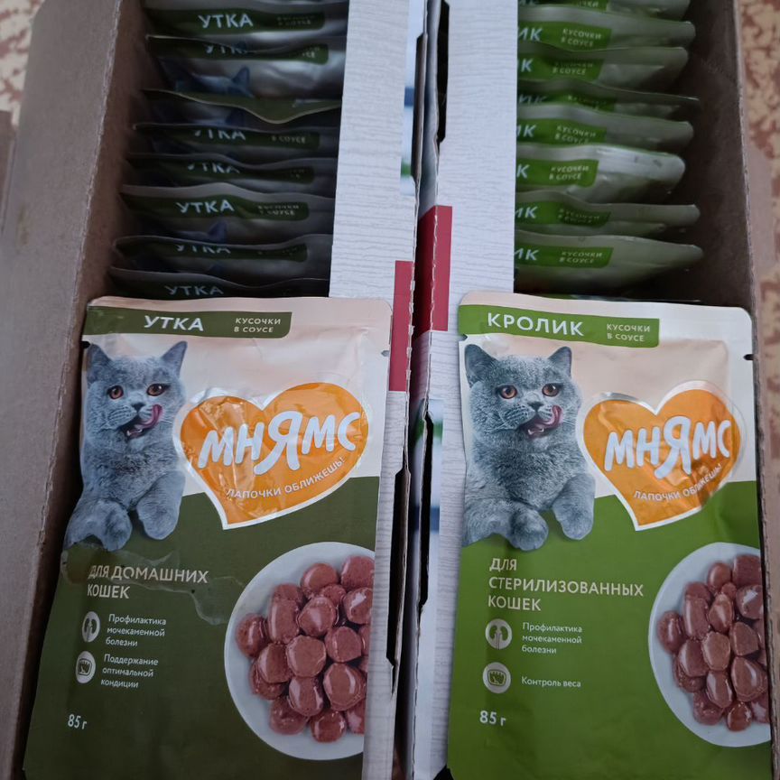 Корм для кошек мнямс