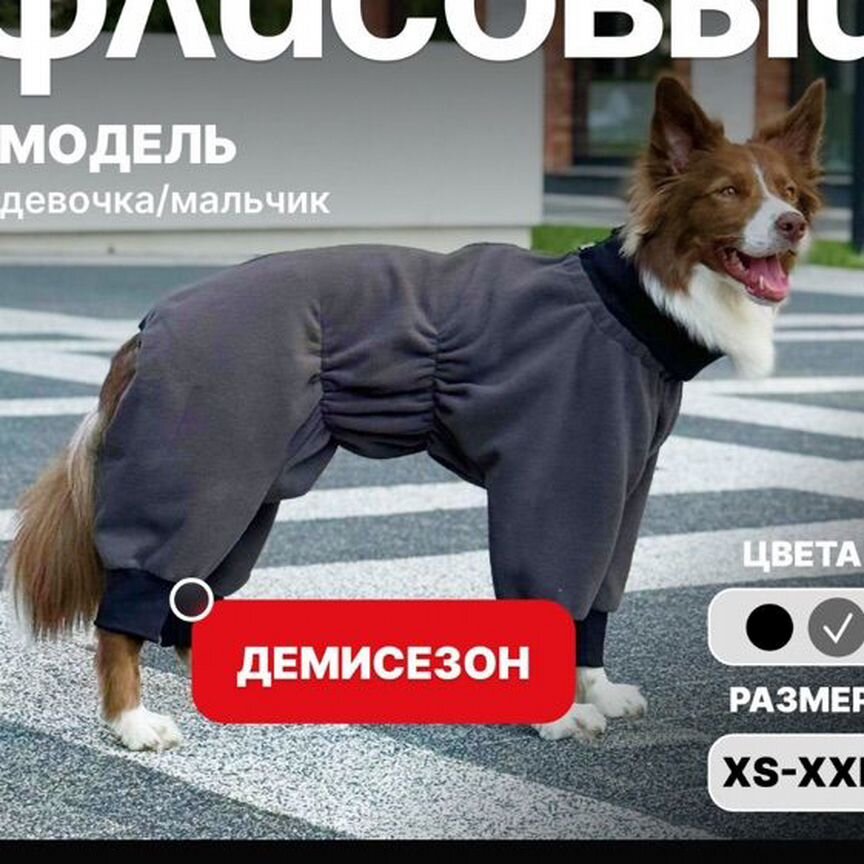 Камбинизон флисовый для собак (мальчик ) L