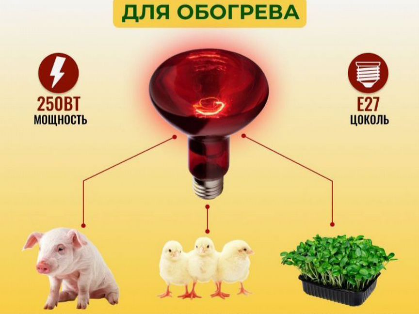 Лампа накаливания инфракрасная зеркальная