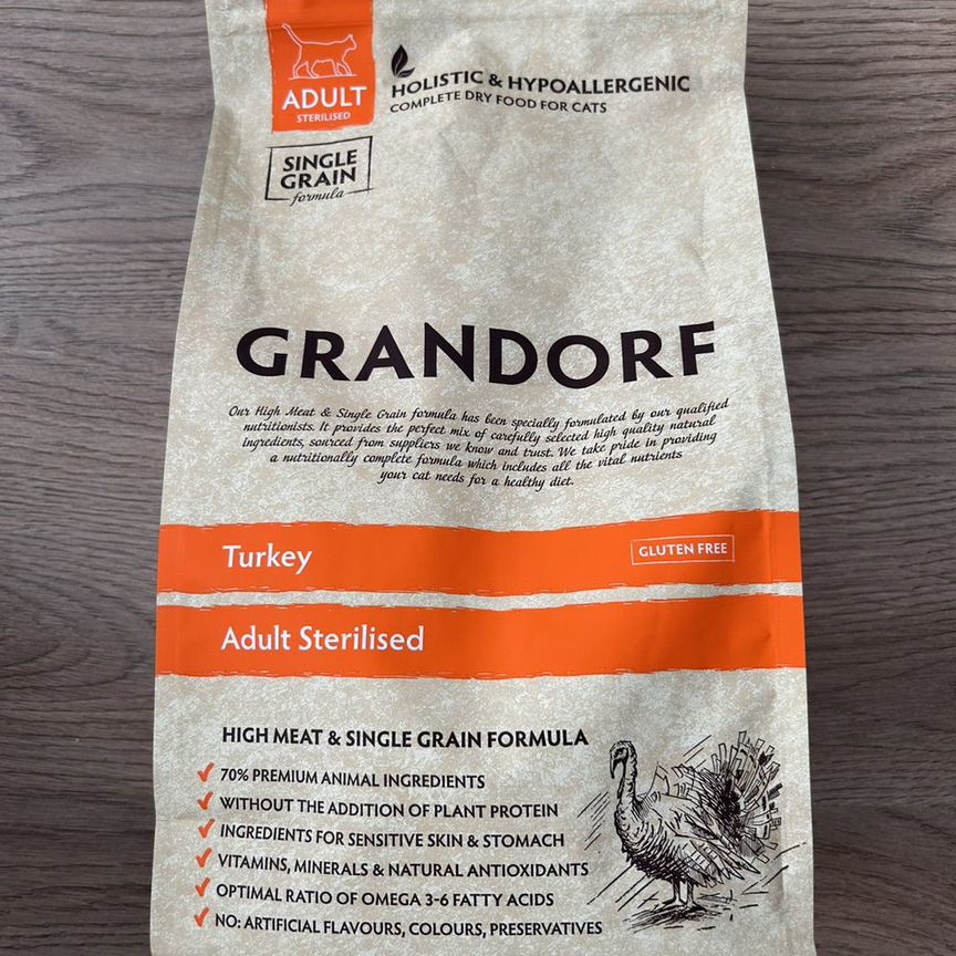 Корм сухой Grandorf для стерилизованных кошек