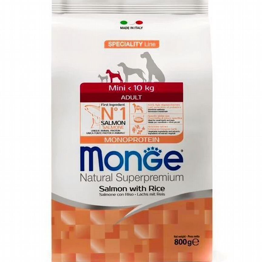 Monge Dog Speciality Line Monoprotein Mini 800 гр