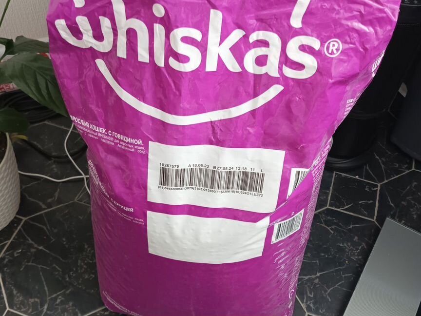 Корм для кошек сухой whiskas 12кг