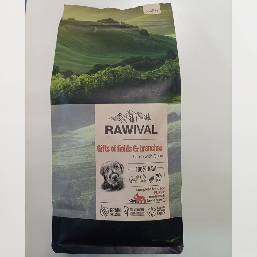 Корм для собак Rawival 2,5 кг Ягненок