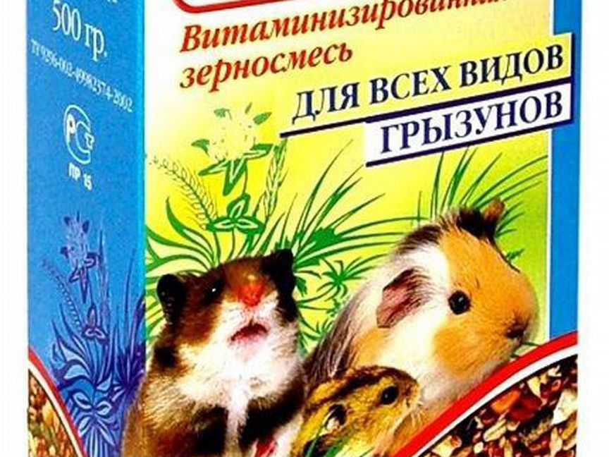 Чика корм д/грызунов витаминизированная смесь 500