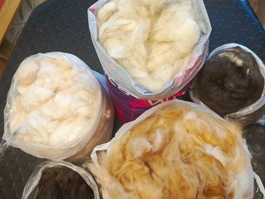 Собачий пух для прядения