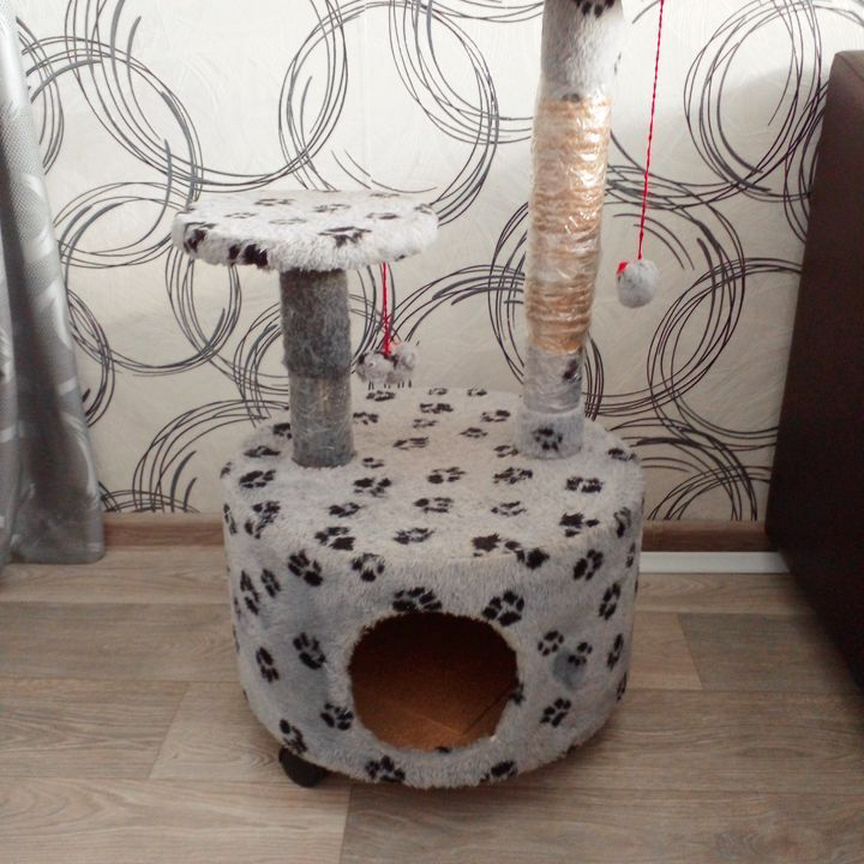 Когтеточка домик для кошки бу