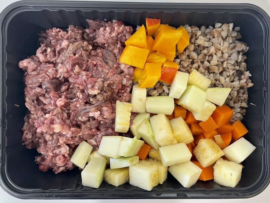 Готовый обед для собак (мясо для собак)