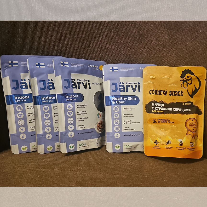 Набор корма для кошек паучи 5 шт Jarvi Country S