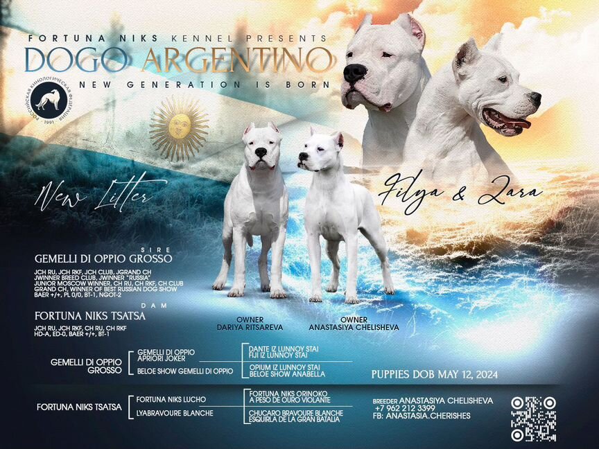 Аргентинский дог щенки