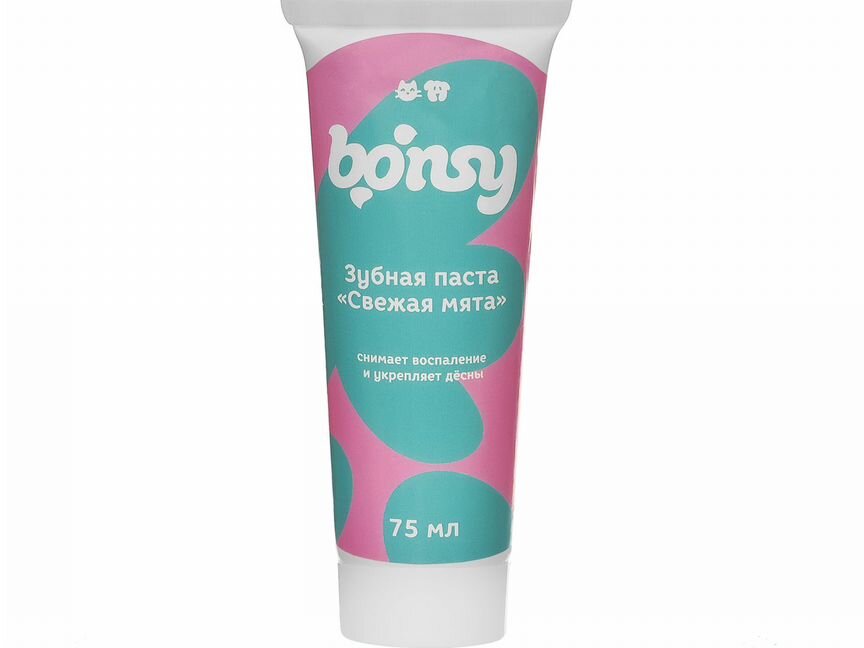 Bonsy зубная паста с мятой для кошек и собак