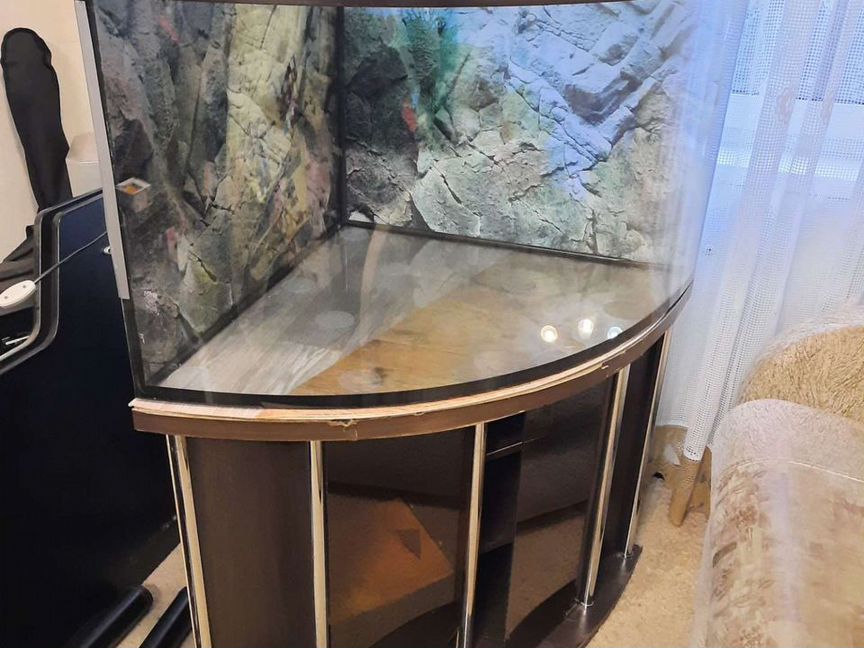 Террариум угловой+тумба