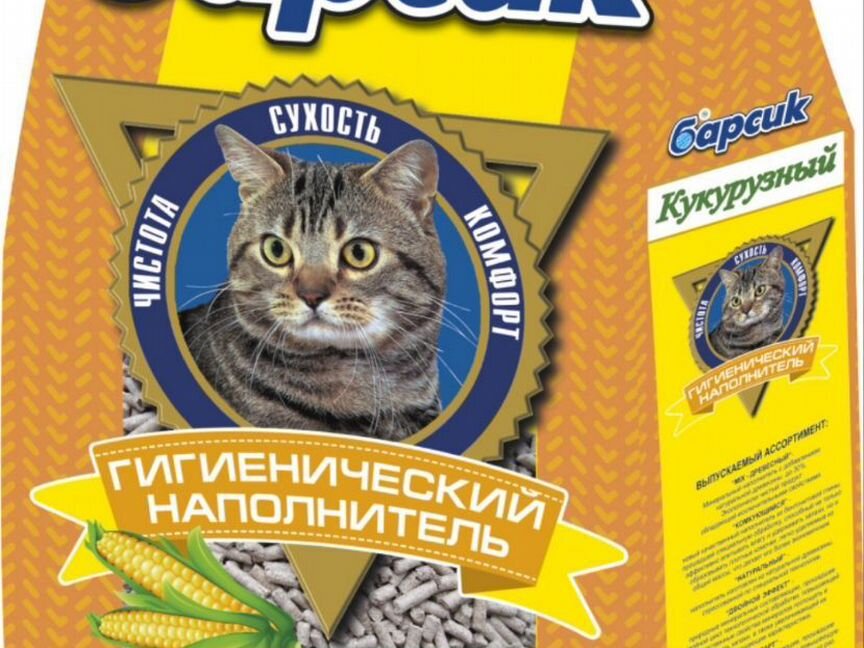 Наполнитель барсик кукурузный 4,54л 2шт