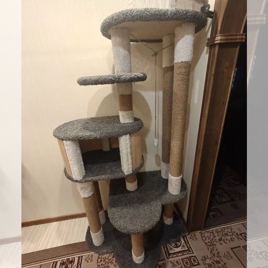 Когтеточка домик для кошки бу