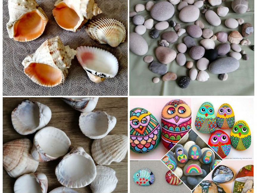 Галька Крымская отборная, окатанная Ракушки