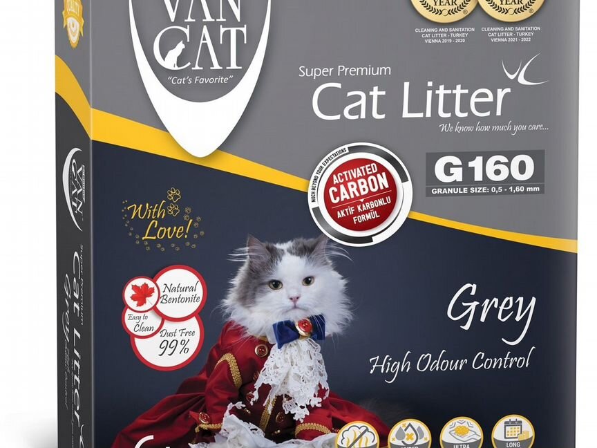 Van Cat комкующийся наполнитель с активированным у