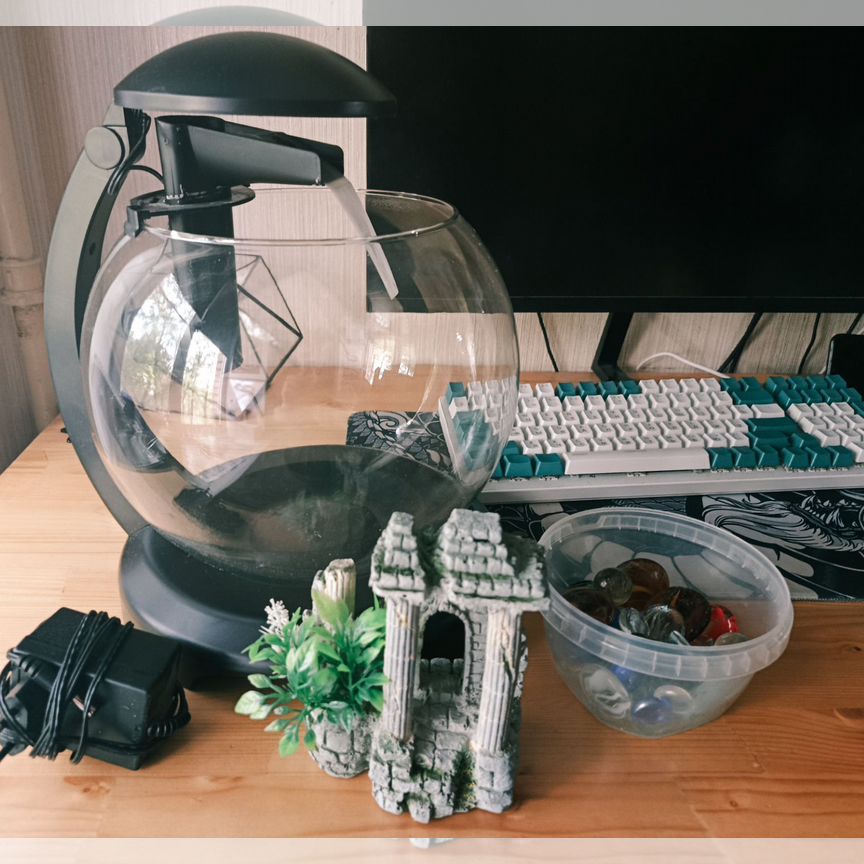 Аквариум tetra cascade globe круглый