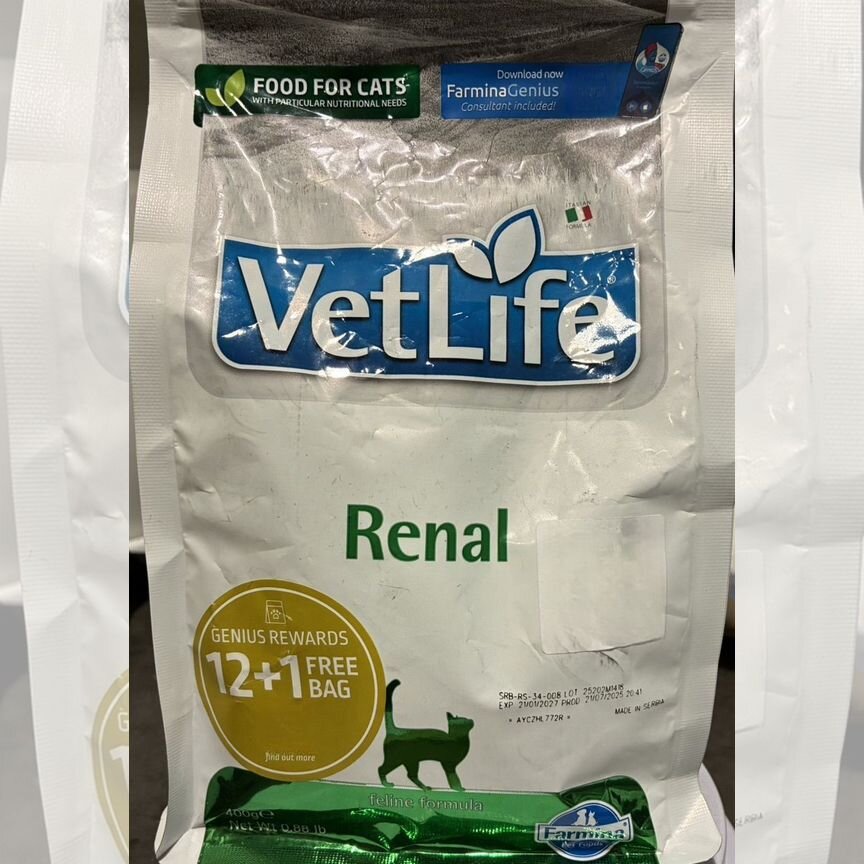 Корм для котиков Farmina Vet Life Renal