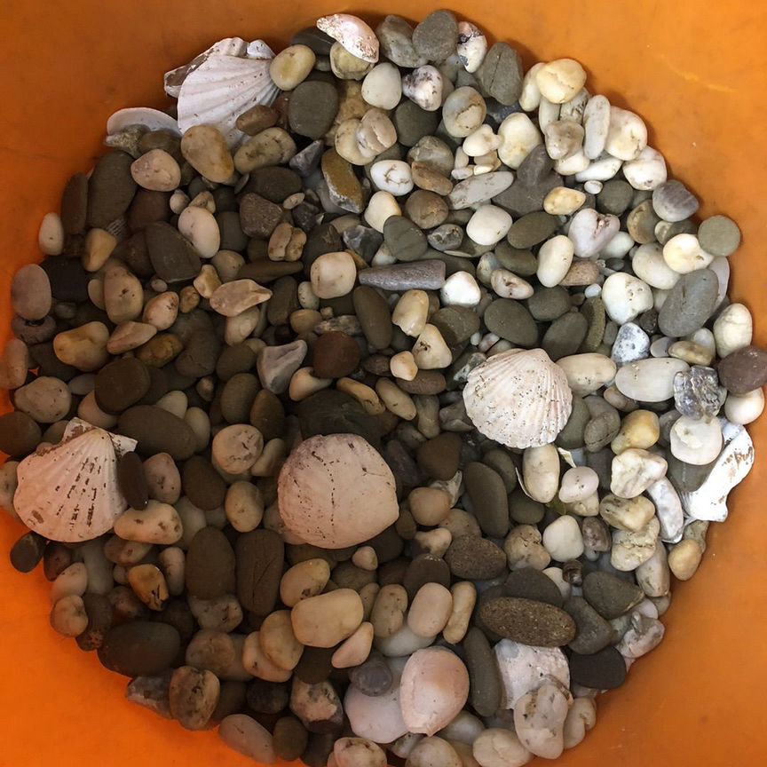 Морская галька мелкая