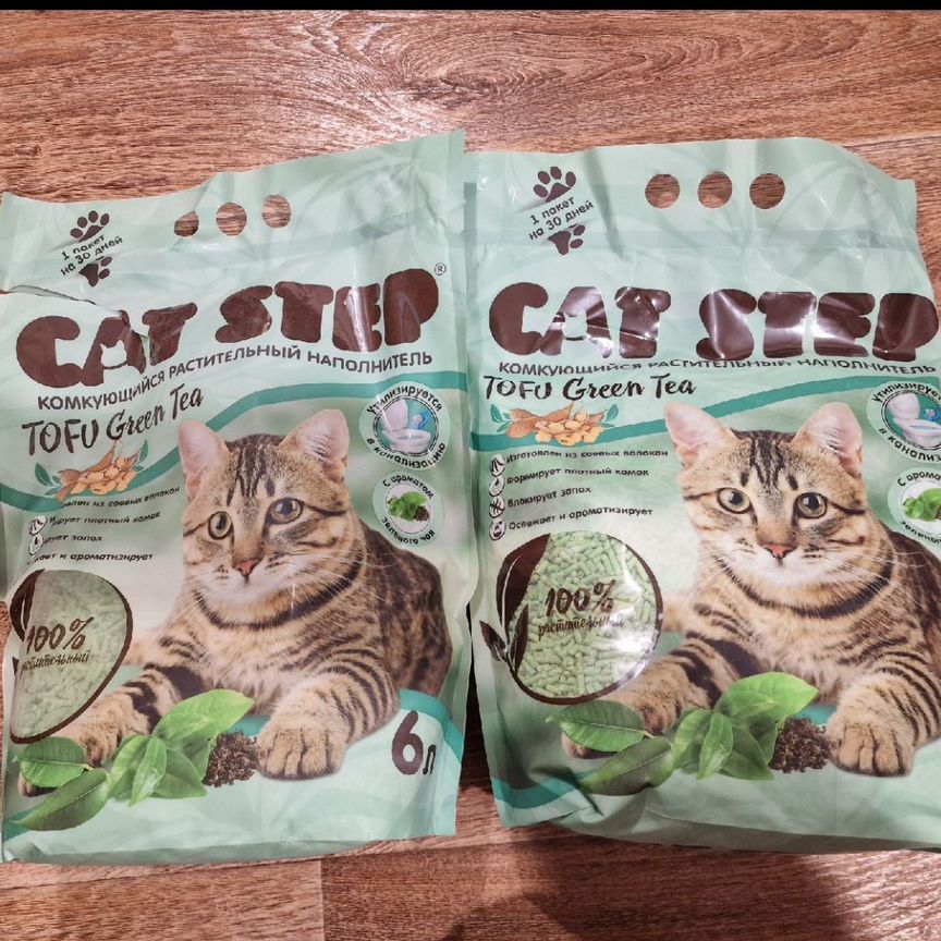 Наполнитель тофу для туалета cat step