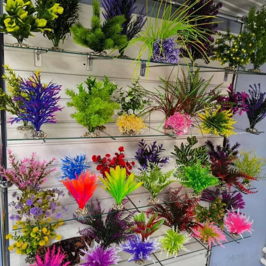 Пластиковые растения для аквариума