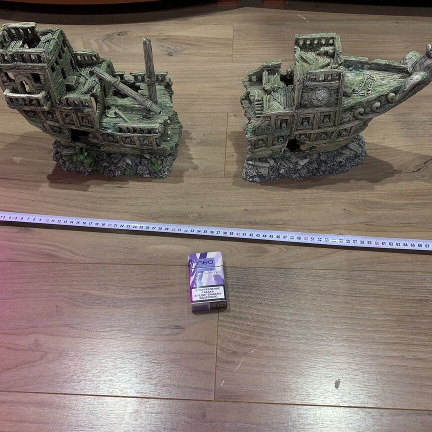 Декор в аквариум, корабль