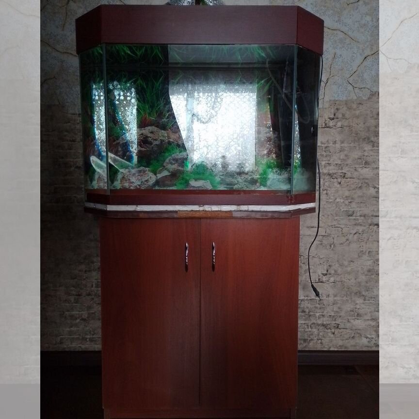 Аквариум с тумбой, помпой