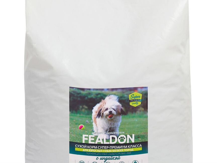 Fealdon Monoprotein с индейкой для мини пород 6 кг