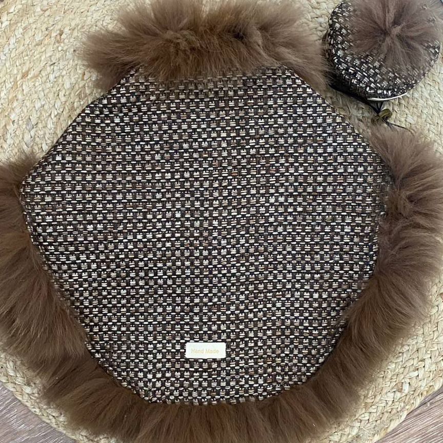 Пончо с мехом для собак