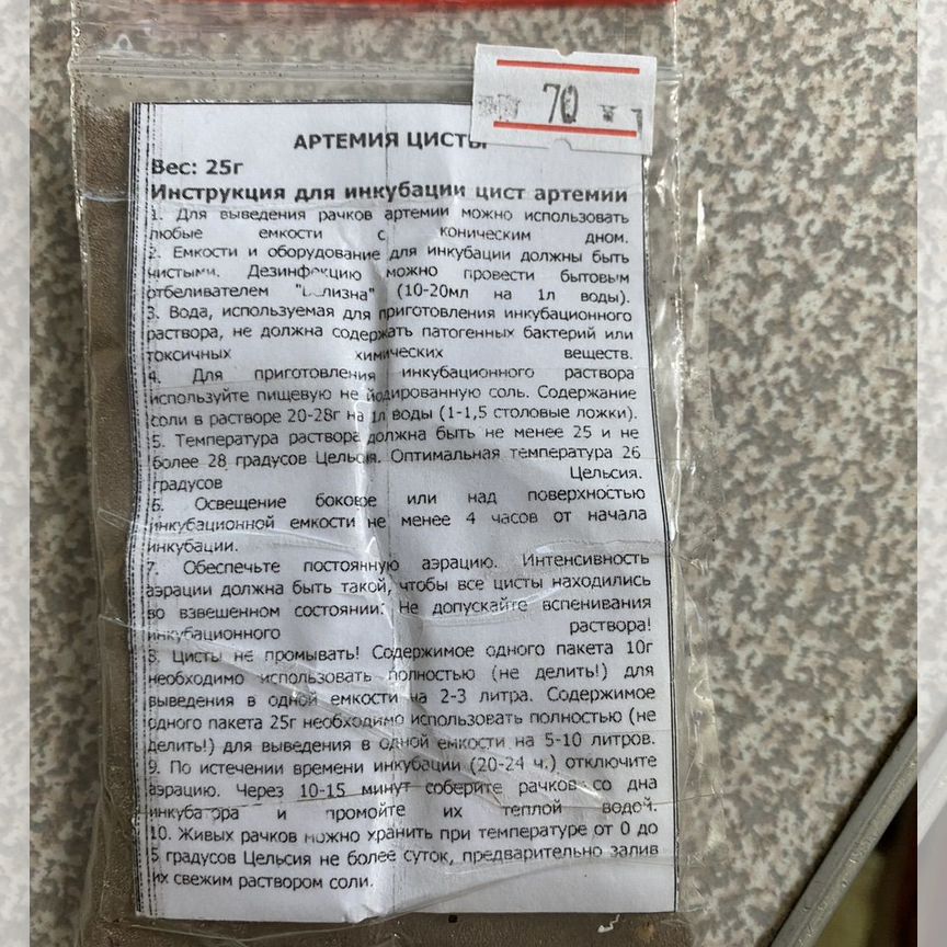 Артемия цисты